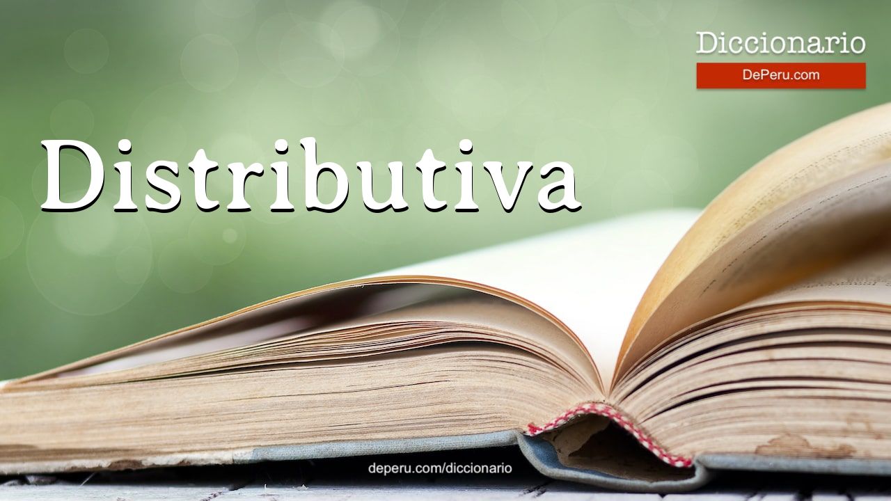 Palabra Distributiva en el diccionario