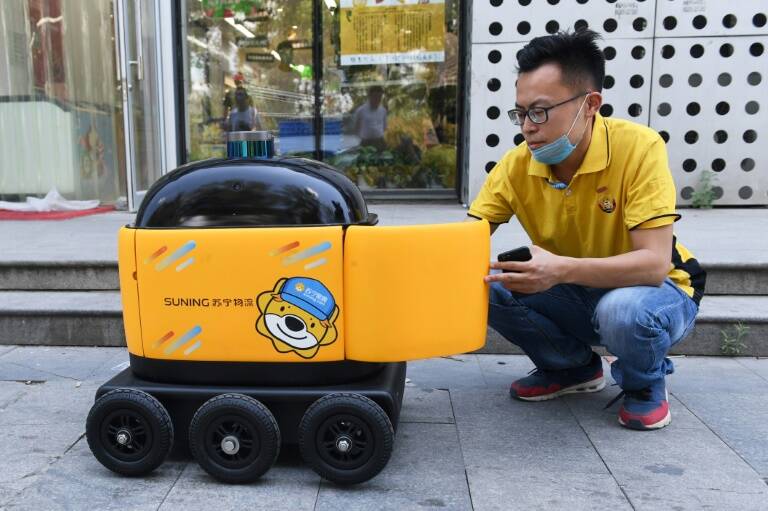 El robot repartidor llega a China